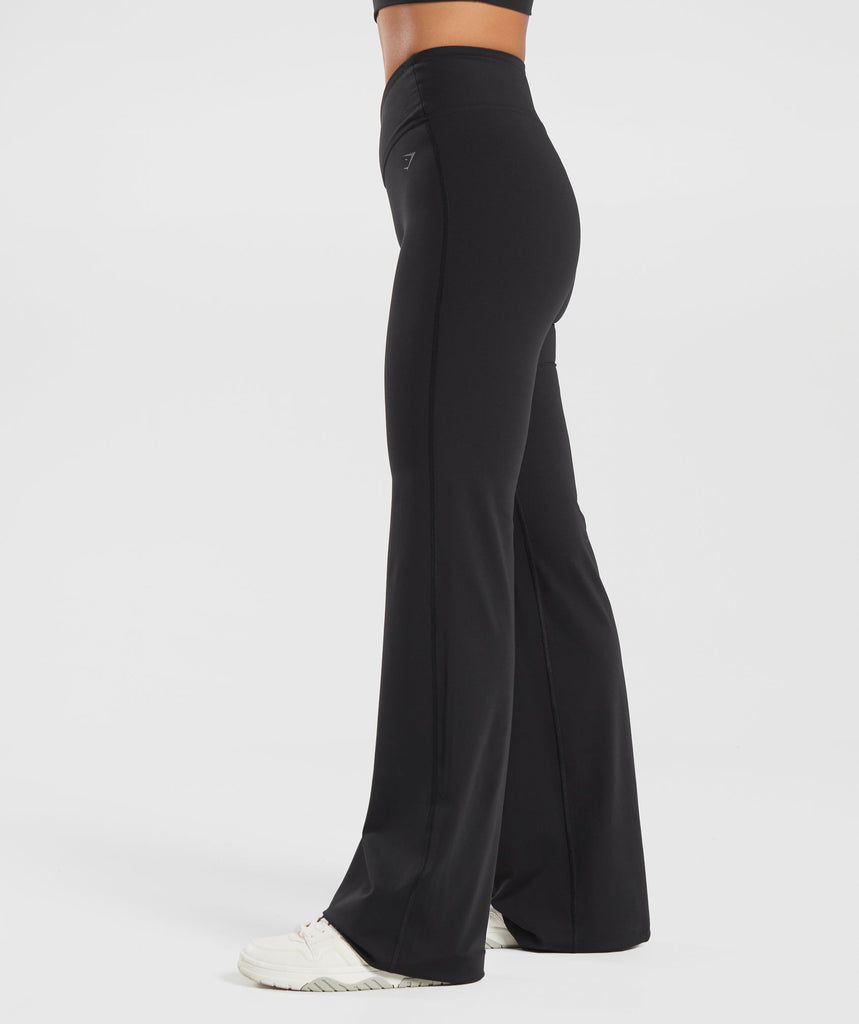 Gymshark Crossover Tall Flared Leggings - Black | Gymshark