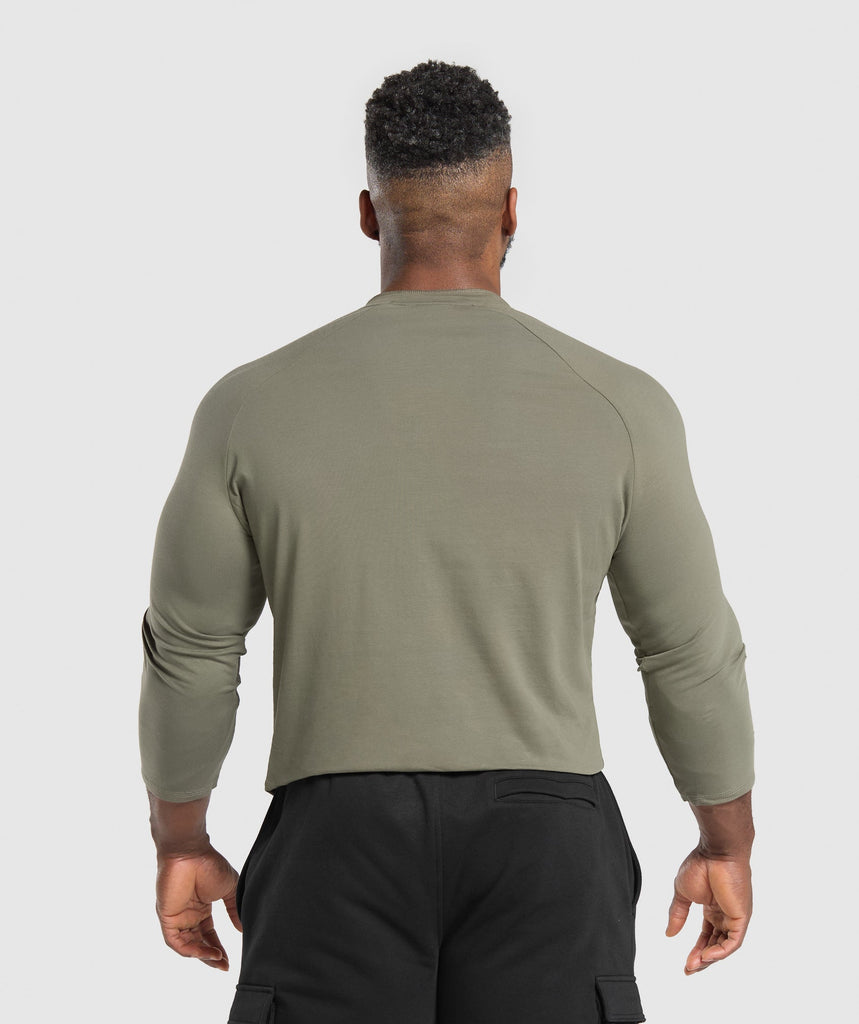 Gymshark Legacy Henley - Base Green | Gymshark