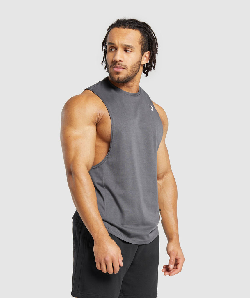 Gymshark React Drop Arm Tank - Dark Grey | Gymshark